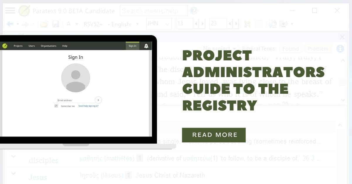 Project Administrator's Guide to the Registry - Paratext