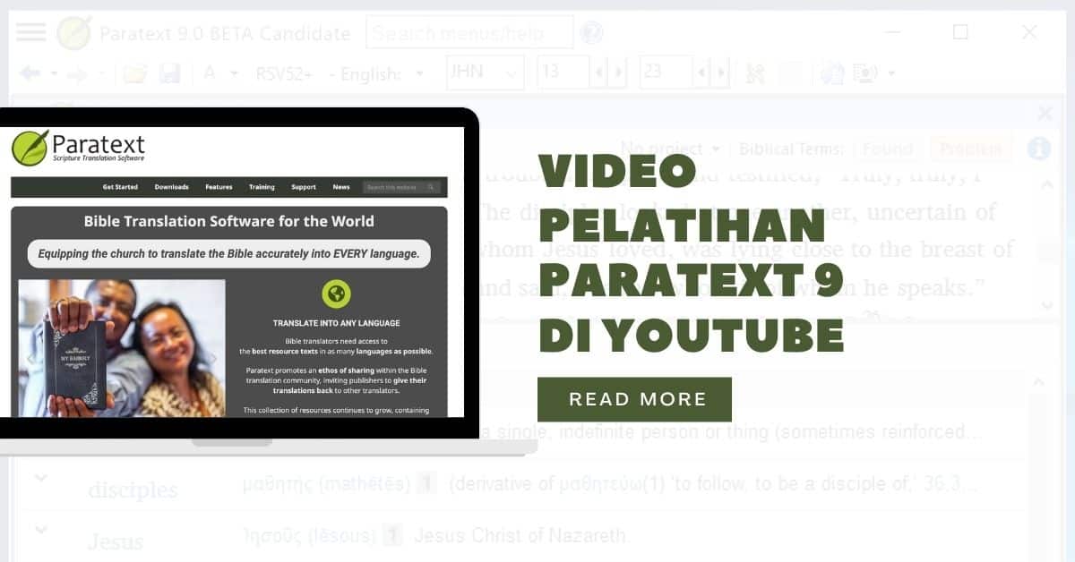 Video Pelatihan Paratext 9 di YouTube - Paratext